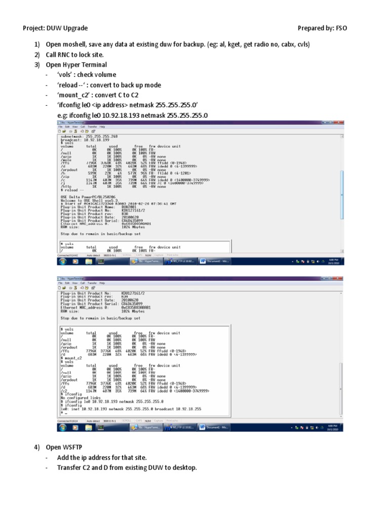 DUW Upgrade Procedures | PDF | Computers