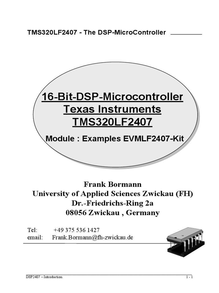 16-Bit-DSP-Microcontroller Texas Instruments TMS320LF2407: Module: Examples EVMLF2407-Kit | PDF ...