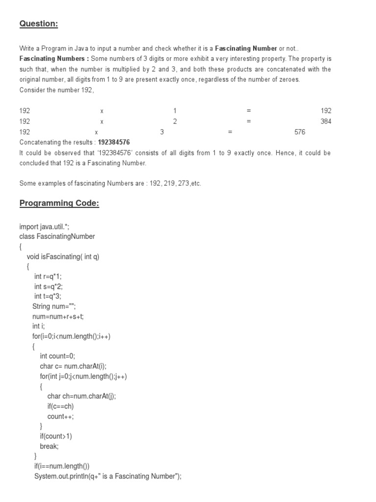 Fascinating Numbers: Some Numbers of 3 Digits or More Exhibit A Very ...
