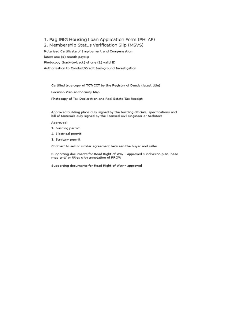 Pag-IBIG Housing Loan Application Form (PHLAF) 2. Membership Status ...