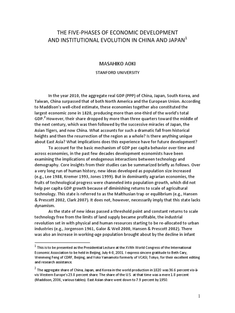 Phases of Economic Development | PDF | Economic Growth | Gross Domestic ...