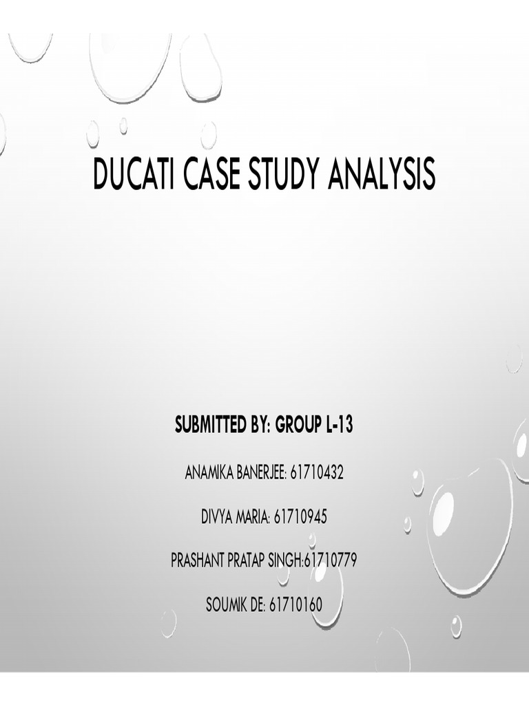 Ducati Harvard Case Study Analysis | PDF | Strategic Management ...