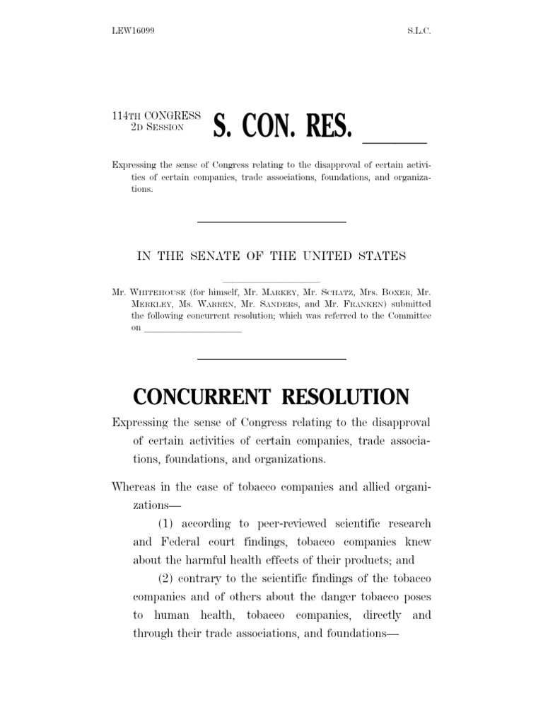 S. CON. RES. ll: Concurrent Resolution