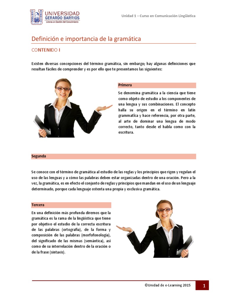 Definicion e Importancia de La Gramatica | PDF | Palabra | Gramática