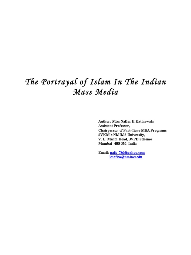 Islam's Media Portrayal in India | PDF | Hindu | Jihad