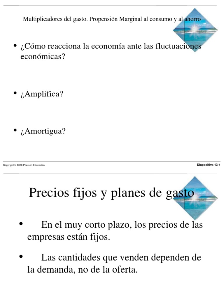 Multiplicadores Del Gasto. Propensión Marginal Al Consumo y Al Ahorro Y ...