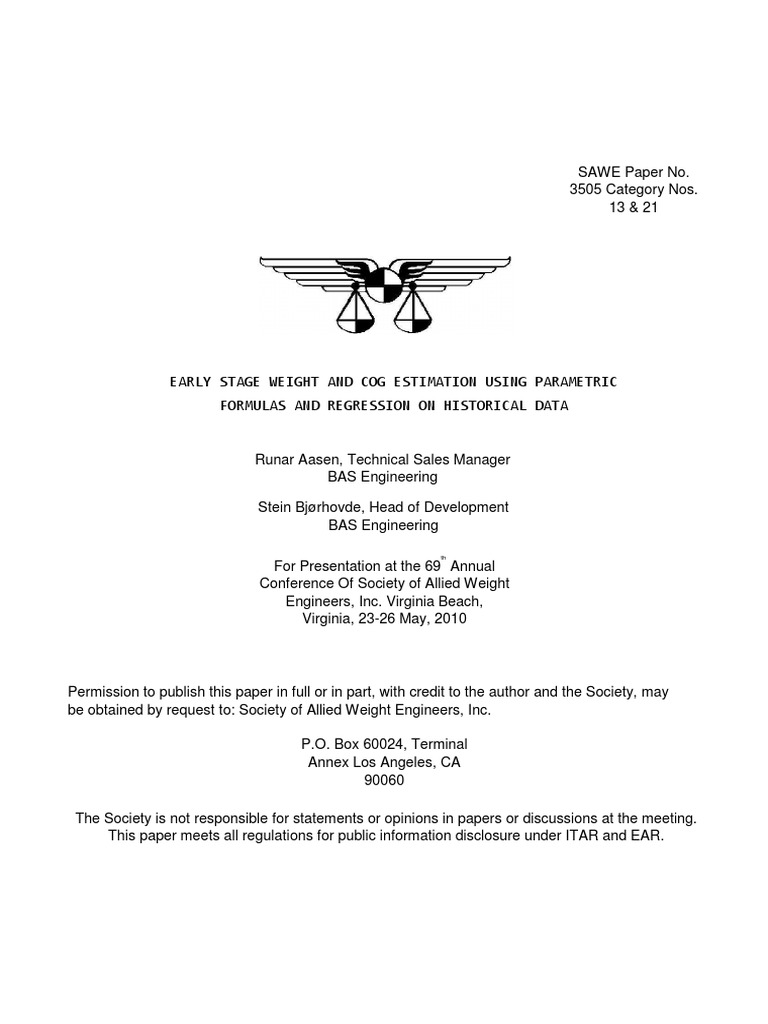 SW Paper Par Est PDF | PDF | Standard Deviation | Regression Analysis