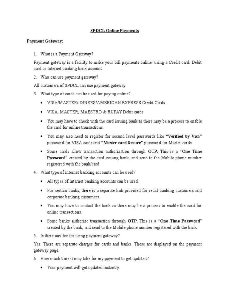 SPDCL Online Payments Payment Gateway | Download Free PDF | Debit Card ...