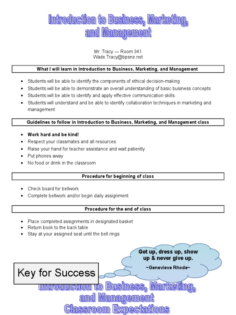 Intro To Business Syllabus Final | PDF | Language Arts & Discipline
