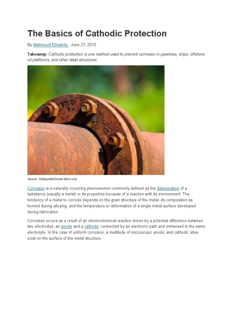 The Basics of Cathodic Protection | PDF | Anode | Corrosion