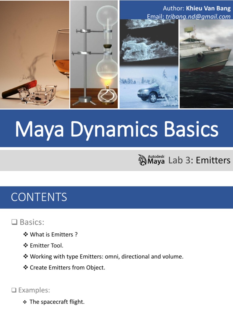SESSION 03 Emitters in Maya PDF | PDF | Speed | Rotation Around A Fixed ...