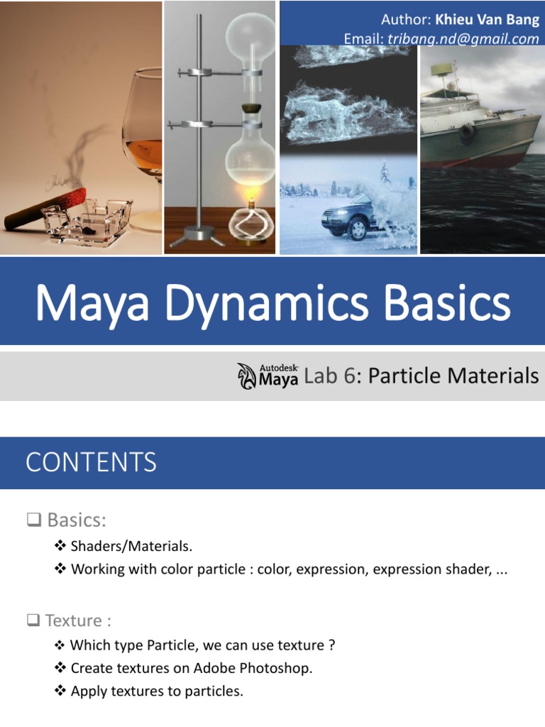 Maya Dynamics Basics:: Particle Materials | PDF | Shader | Computer ...