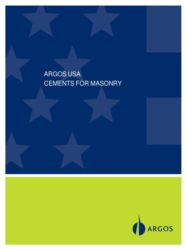 Argos Usa - Cements For Masonry | PDF | Mortar (Masonry) | Cement