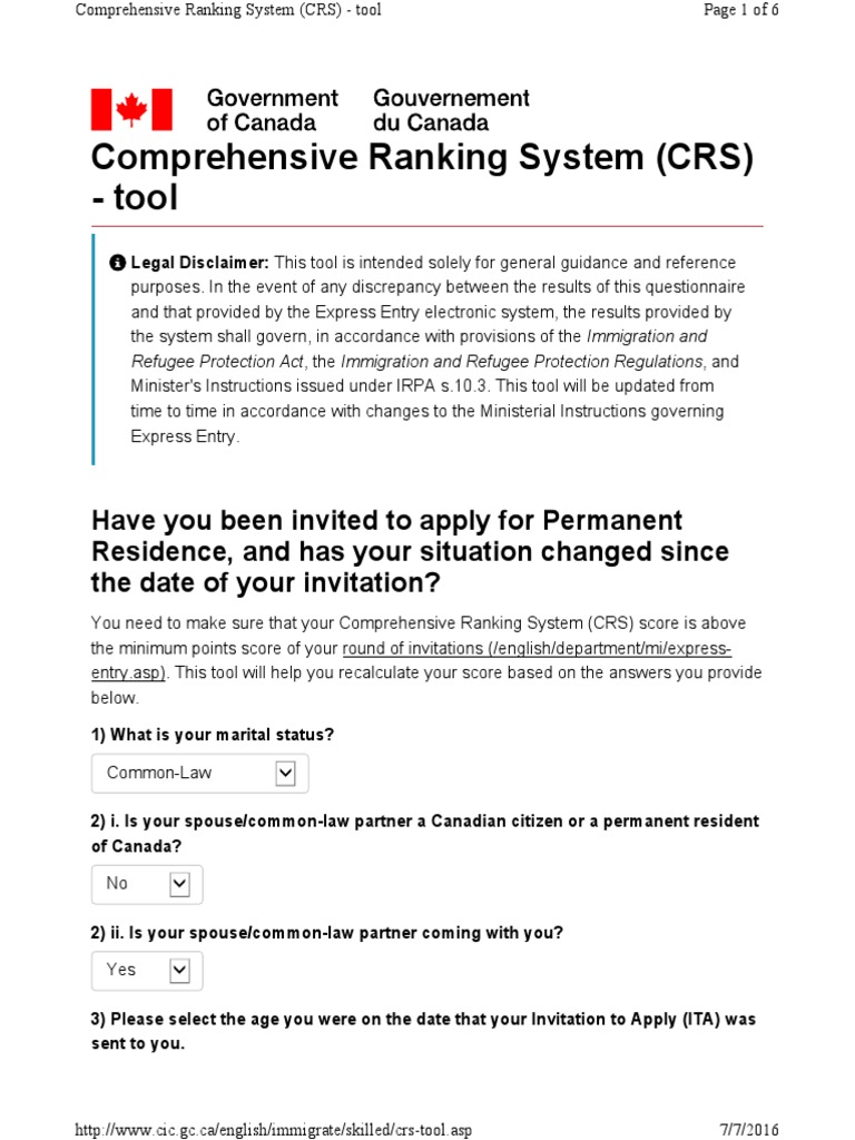Canada Points Express Entry - Couple | PDF | Academic Degree ...