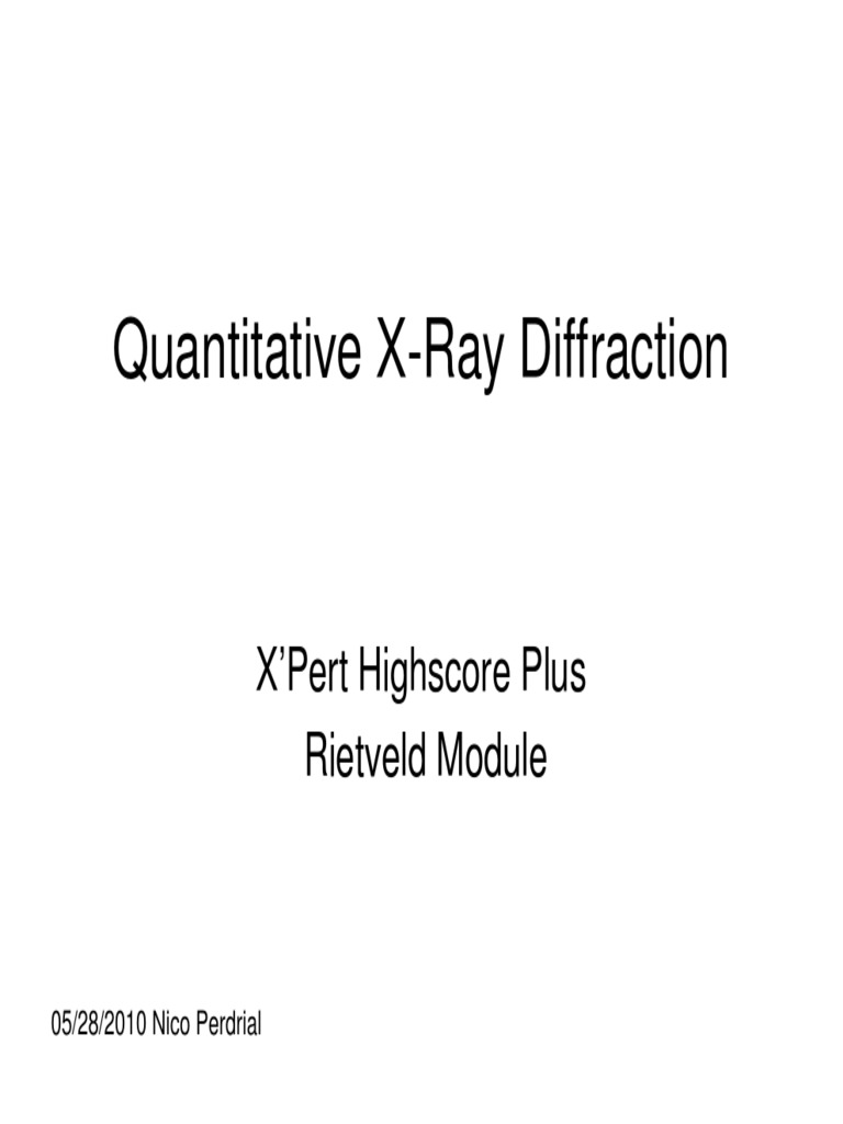 XRD Xpert | PDF | X Ray Crystallography | Mineralogy