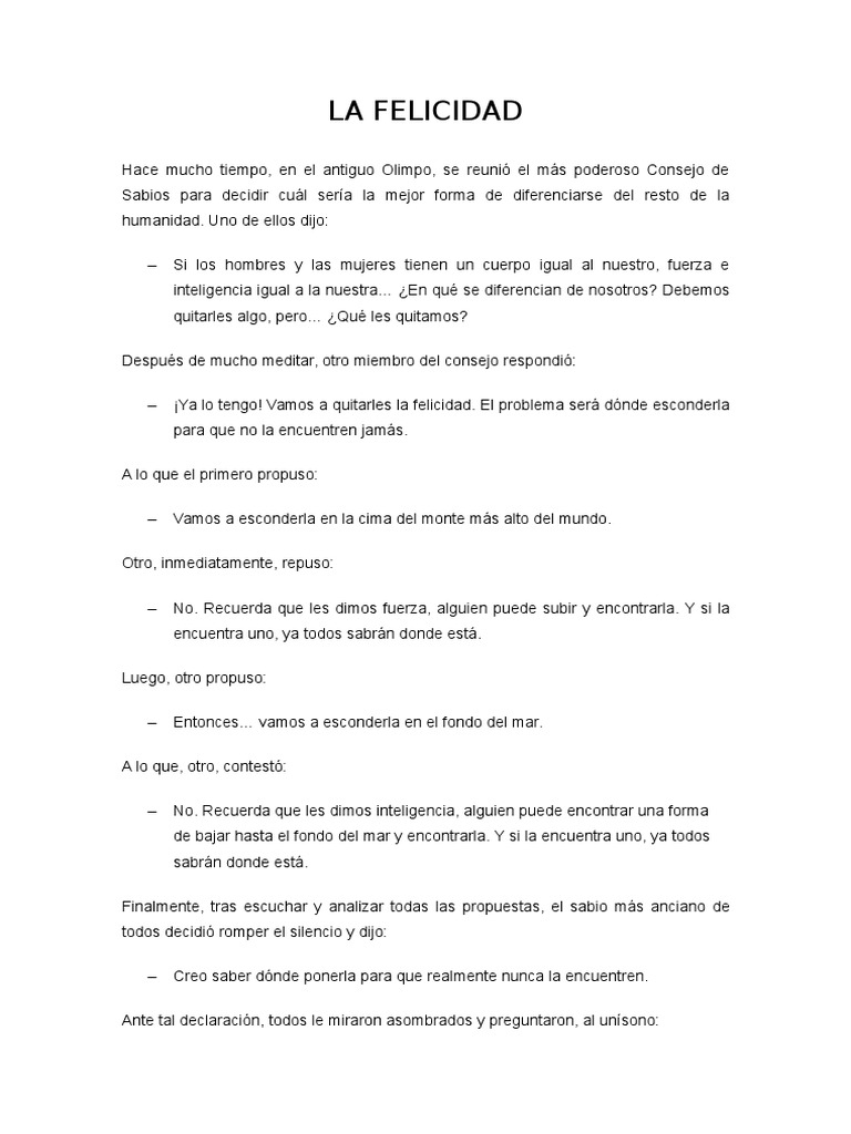 La Felicidad | PDF | Filosofía | Religión y espiritualidad