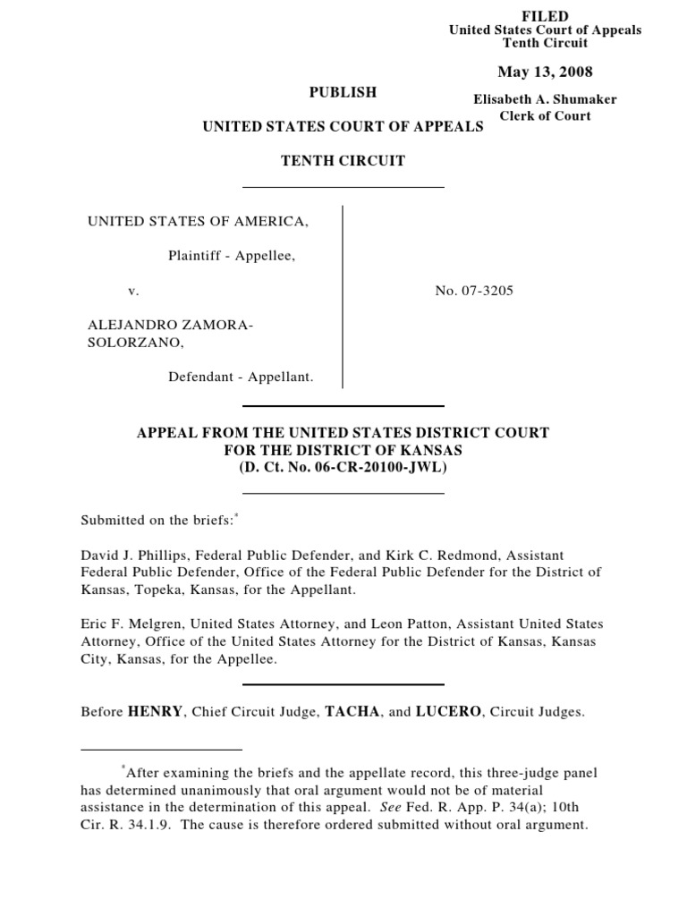 United States Court Of Appeals Tenth Circuit United States Federal