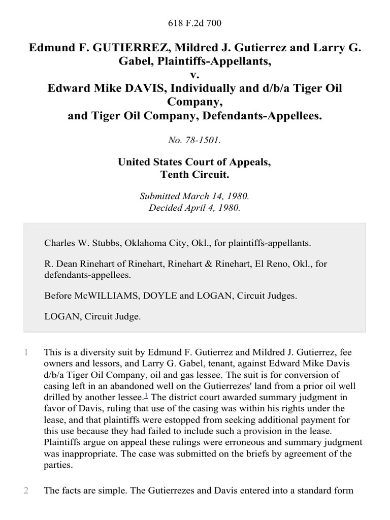 Edmund F. Gutierrez, Mildred J. Gutierrez and Larry G. Gabel v. Edward ...