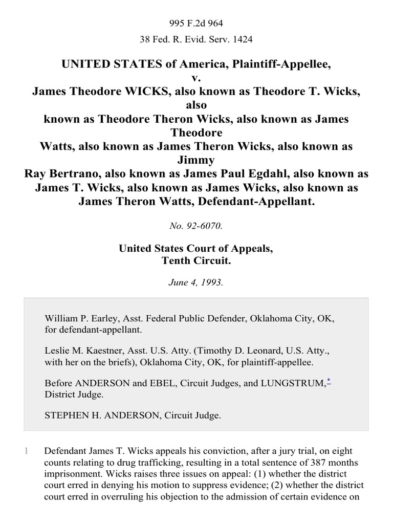 United States Court of Appeals, Tenth Circuit | PDF | Search And ...