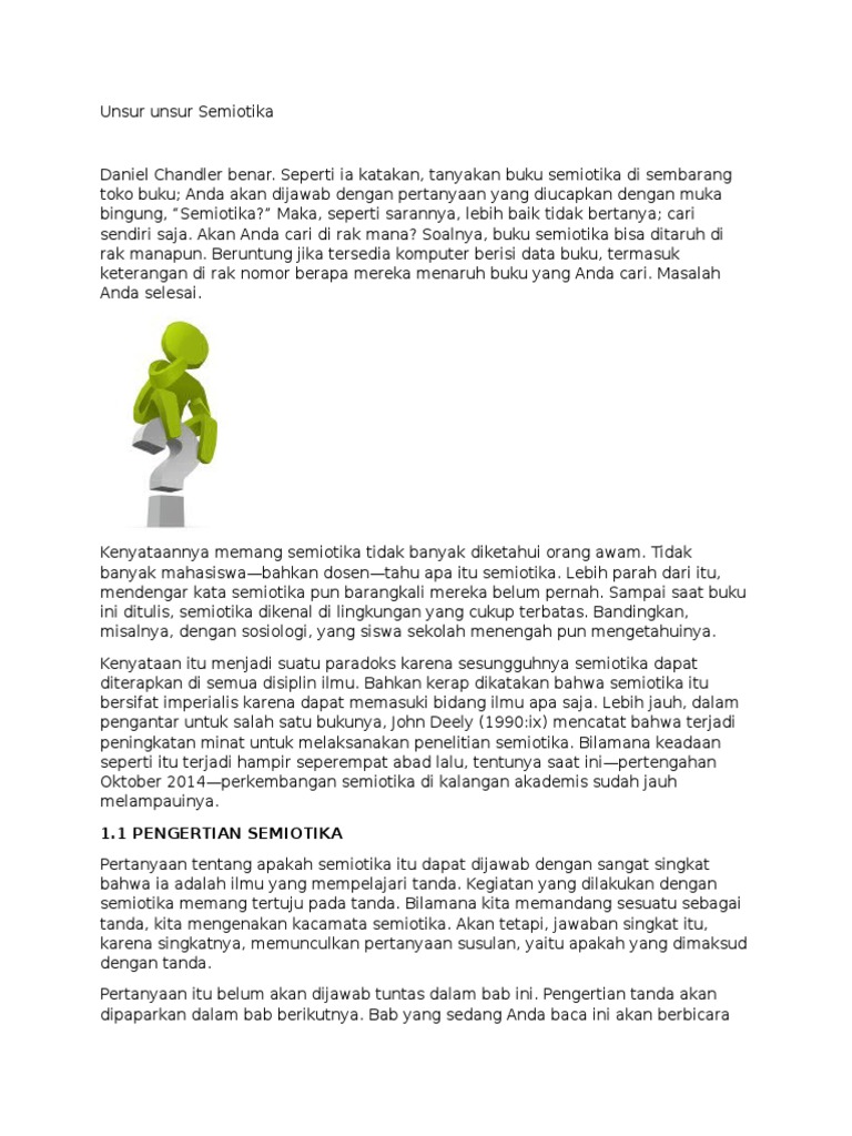 Unsur Unsur Semiotika | PDF | Filsafat