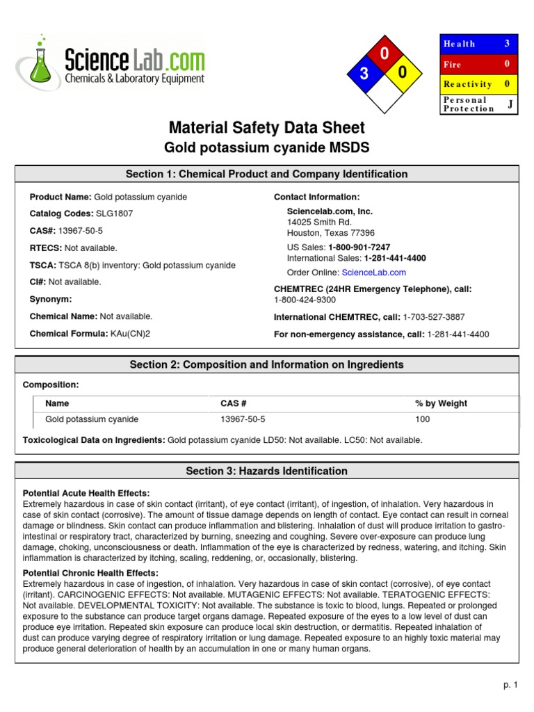 Msds | PDF | Toxicity | Personal Protective Equipment