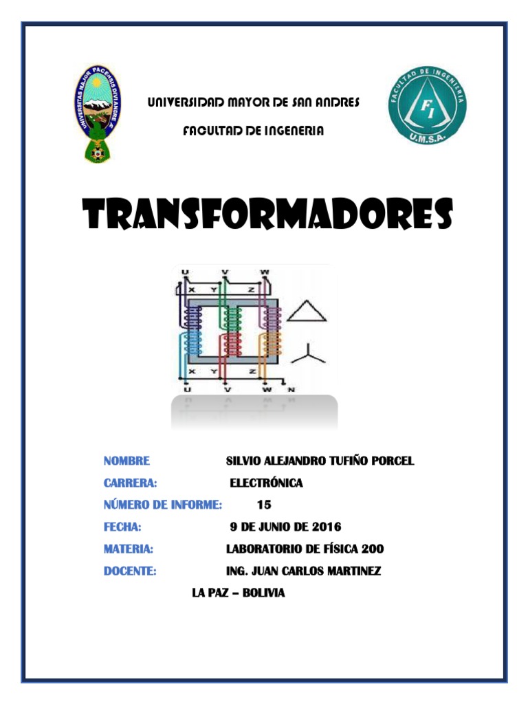 Lab 13 Transformadores Pdf Pdf Transformador Corriente Eléctrica