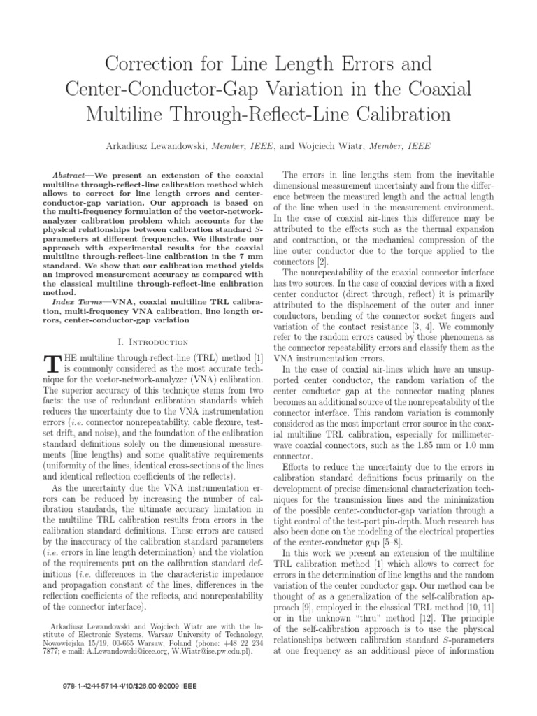 Correction For Line Length Errors and Center-Conductor-Gap Variation in ...