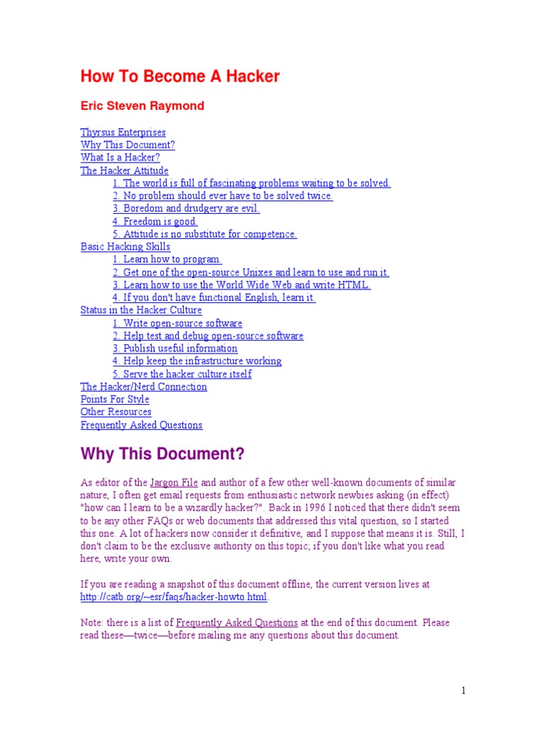 Become A Hacker | PDF | Hacker Culture | Security Hacker