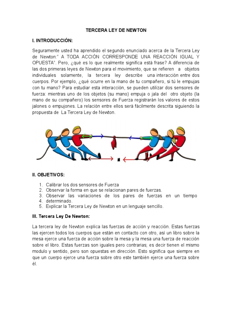 3ra Ley de Newton y Tabla de 2da Ley | PDF | Las leyes del movimiento ...