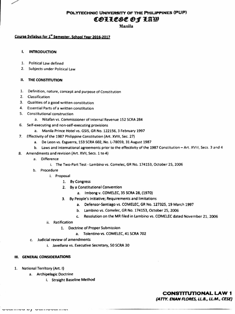 Overview of Political Law Topics | PDF