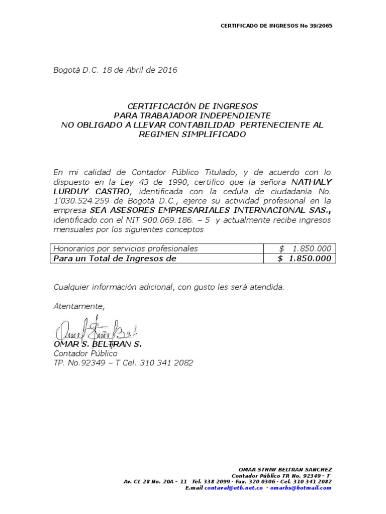 Modelo de Certificacion | PDF