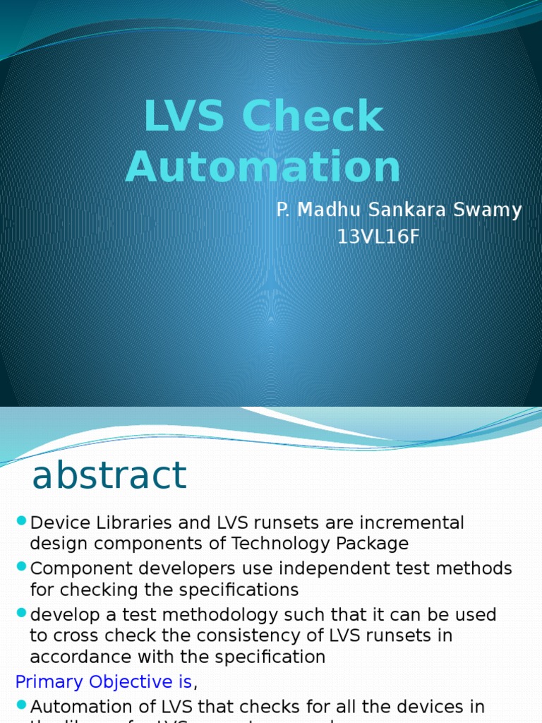 LVS Automation LVS Automation | PDF | Integrated Circuit | Electronic ...