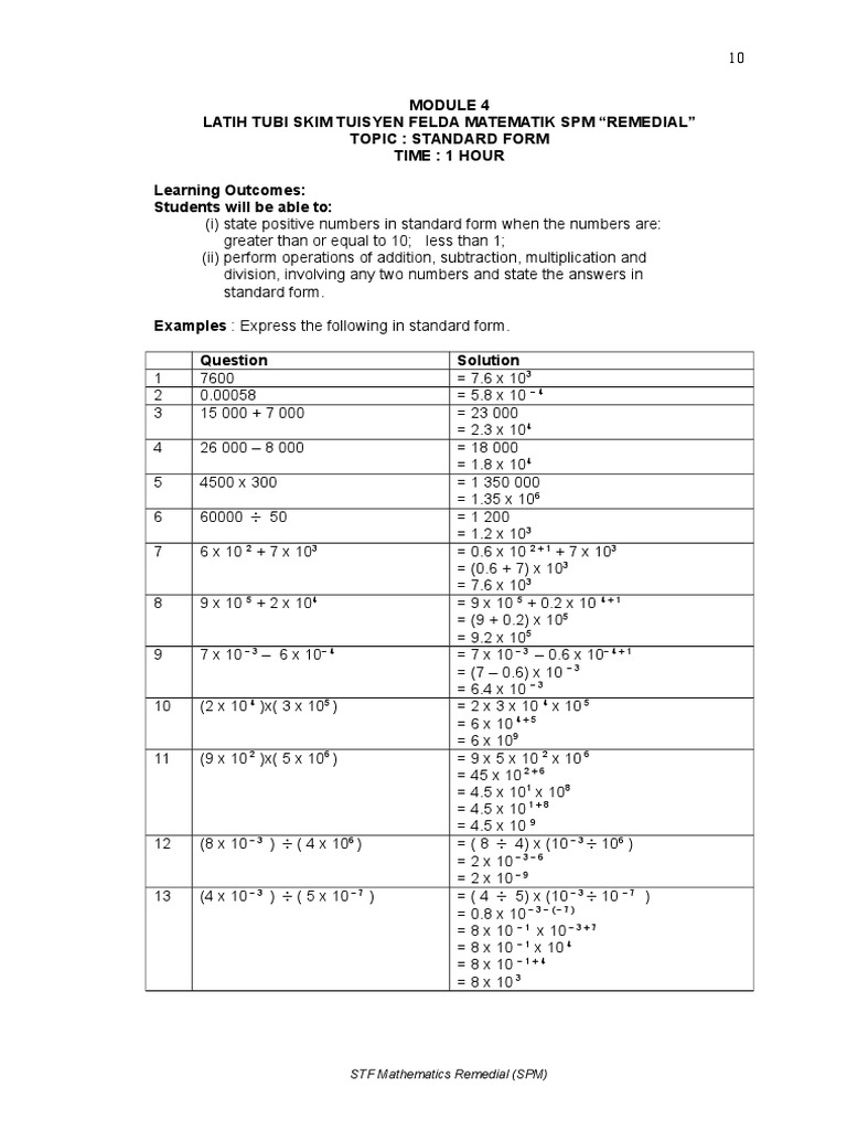Module 4 - Standard Form | PDF
