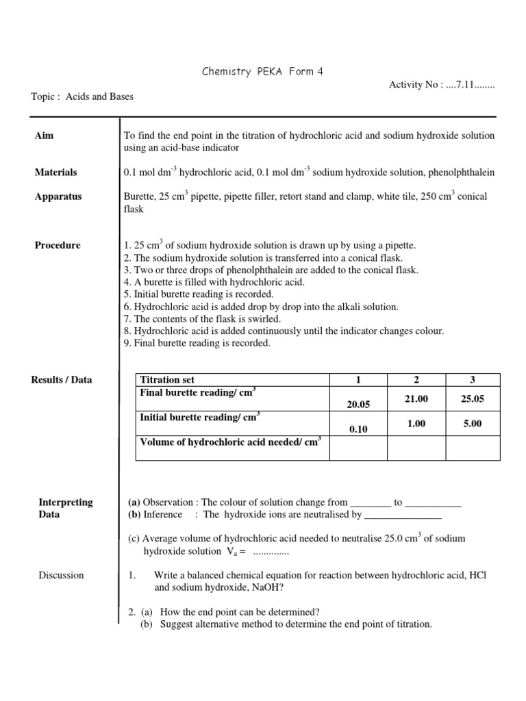 Peka 1 - Titration | PDF