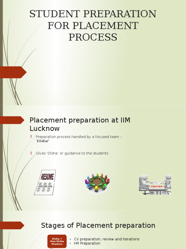 Student Preparation For Placement Process | PDF