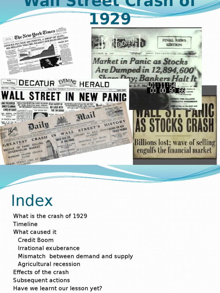 Wall Street Crash of 1929 | PDF | Wall Street Crash Of 1929 | United ...