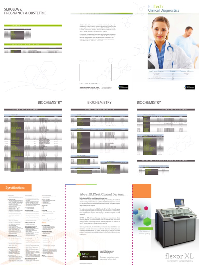 Elitech Clinical Diagnostics Catalogue | PDF | Barcode | Reliability ...