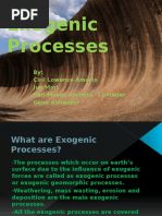 Earth and Life Science: Lesson 4 Exogenic and Endogenic Process | PDF | Weathering | Rock (Geology)