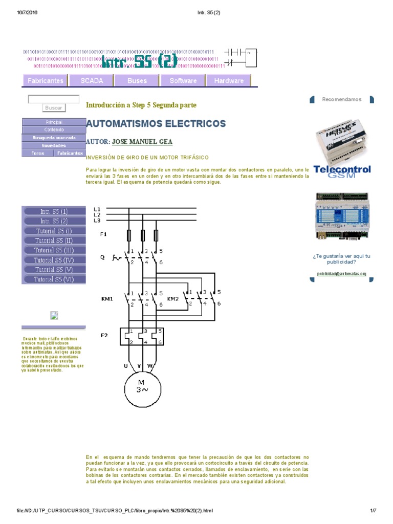 automatismos electricos.pdf | Equipo eléctrico | Componentes eléctricos ...