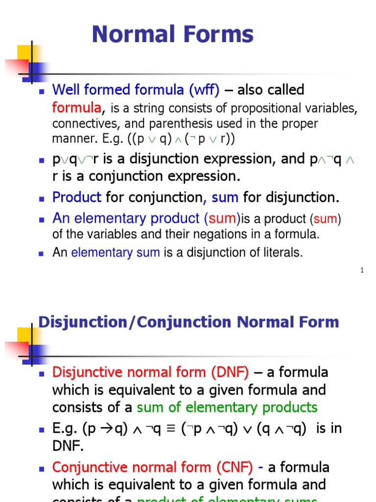 Fallsem2015 16 Cp3066 Qz01ans Pdnf and Pcnf | Mathematical Proof | Theorem