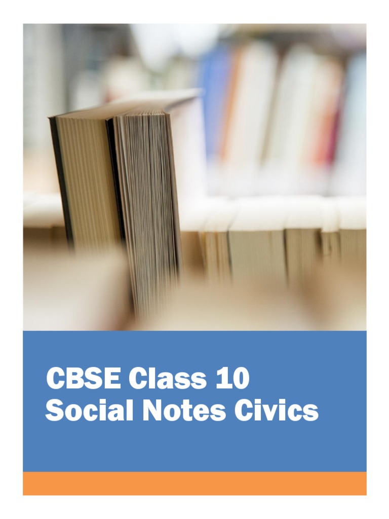 CBSE Class 10 Social Science Civics Notes | PDF | Caste | Federalism