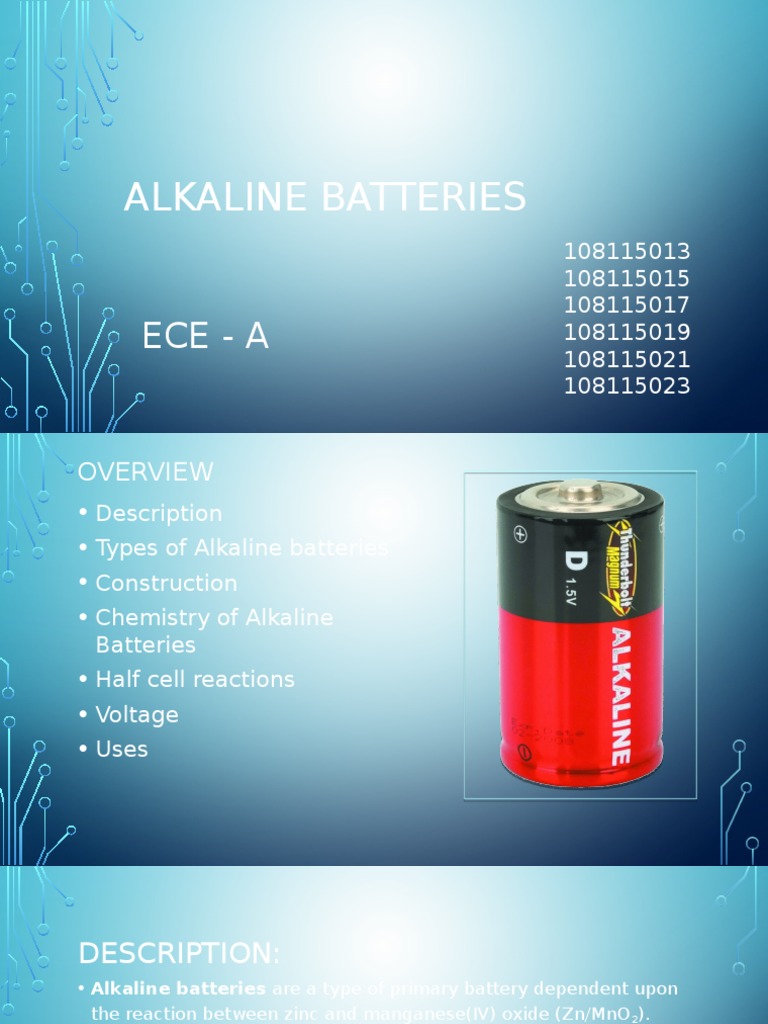Alkaline Batteries | Galvanic Cells | Battery (Electricity)