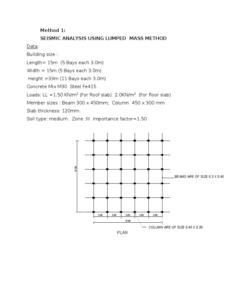 Seismic Analysis with Lumped Mass Method | PDF | Beam (Structure ...