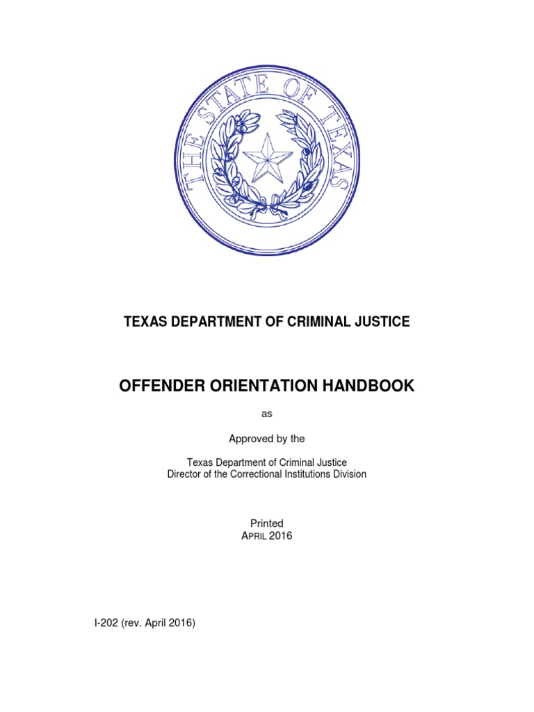 Offender Orientation Handbook English | PDF | Prison | Americans With ...