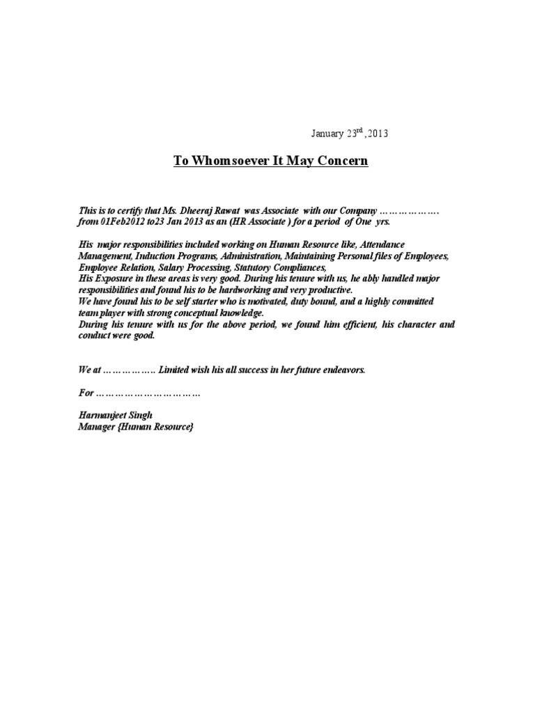 Apriciation Letter | PDF
