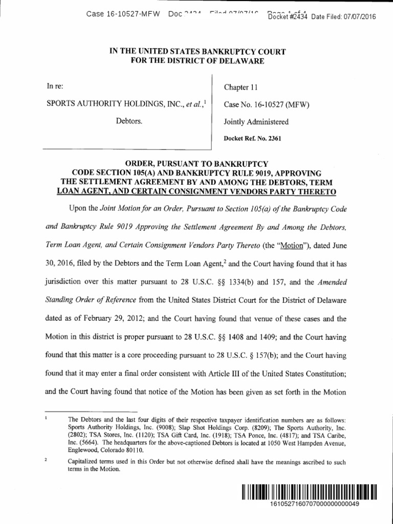 Bankruptcy case filing documenting a reorganization plan and disclosure ...