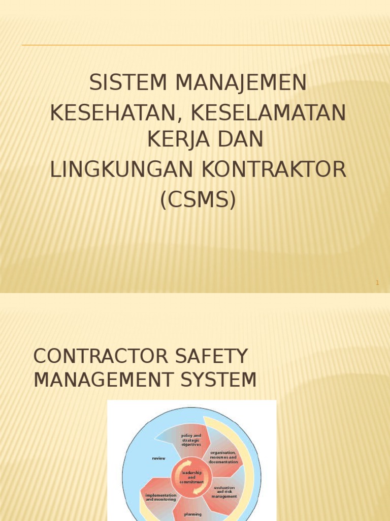 Sistem Manajemen K3LL Kontraktor | PDF | Bisnis