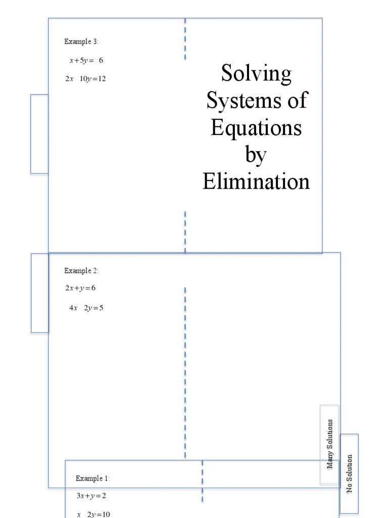 Solving Systems of Equations by Elimination: Example 3 | PDF