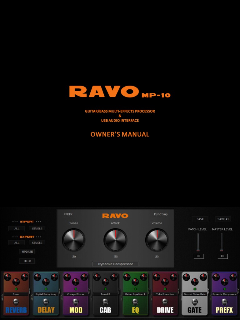 Ravo Guitar FX Manual | PDF | Equalization (Audio) | Tempo Ravo Guitar FX Manual | PDF | Equalization (Audio) | Tempo