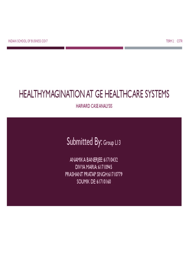 Healthymagination Strategy at GE Healthcare | PDF | Sales | Innovation